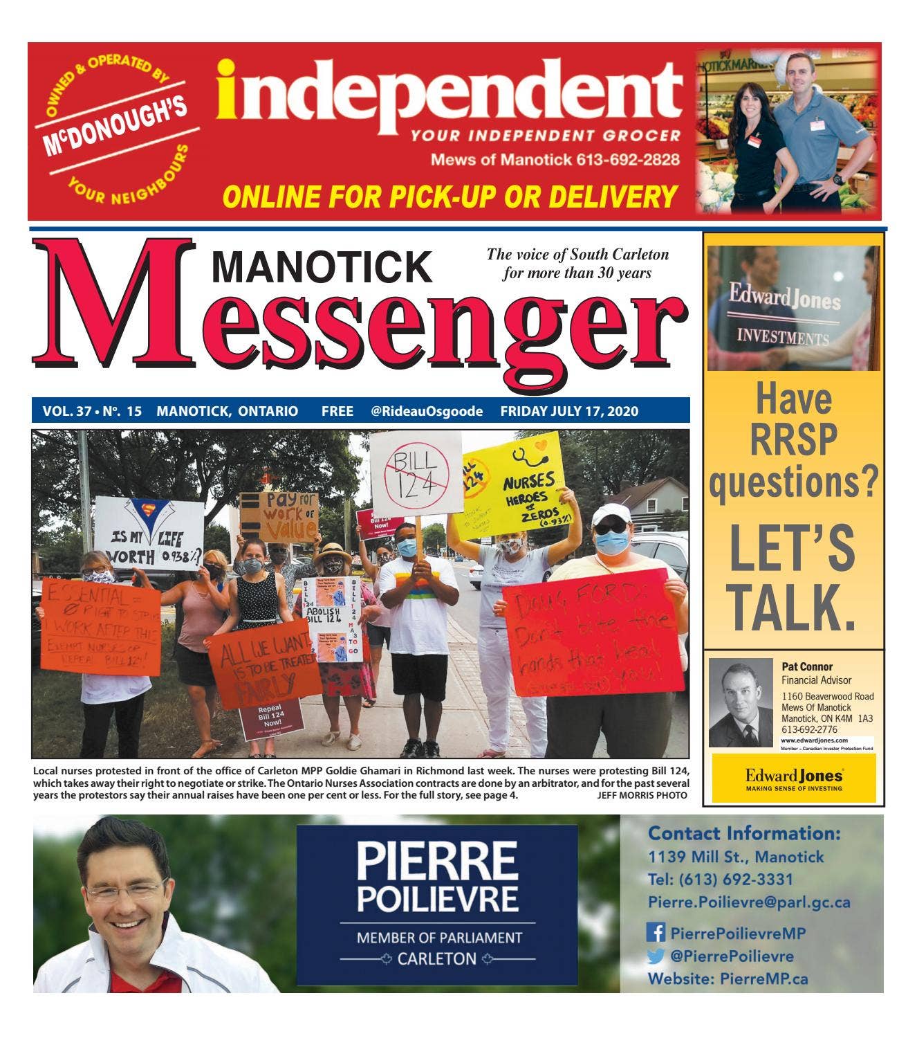 Manotick Messenger July 17, 2020 by J Morris - Issuu