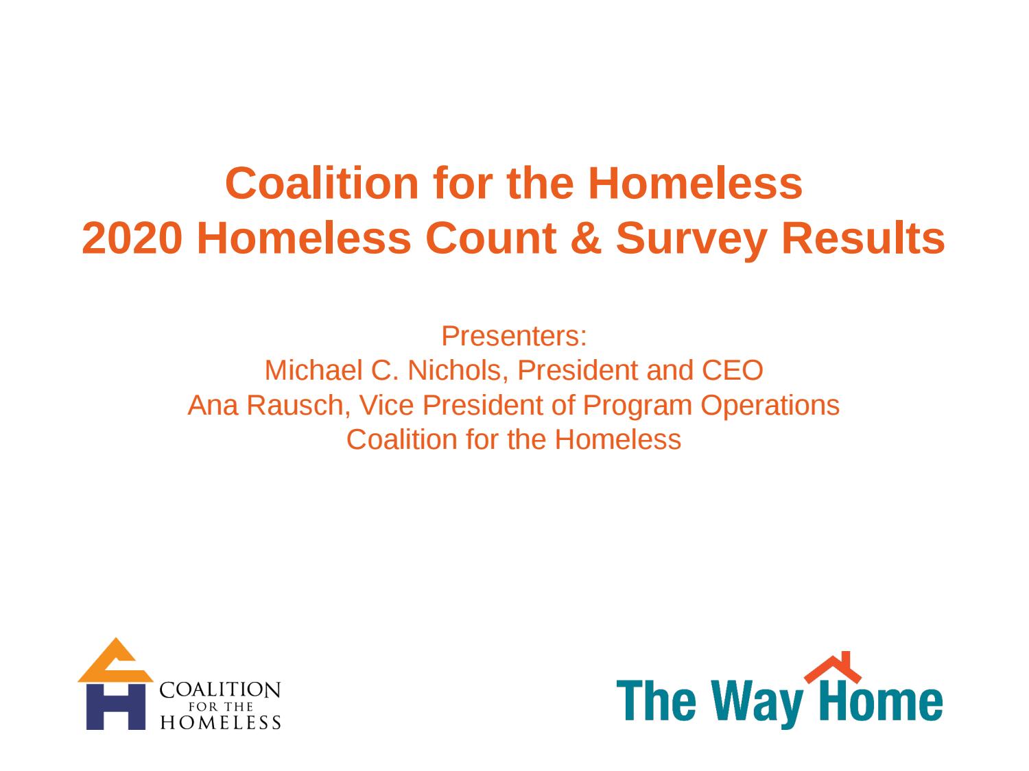 Coalition for the Homeless 2020 Homeless Count & Survey Results by ...