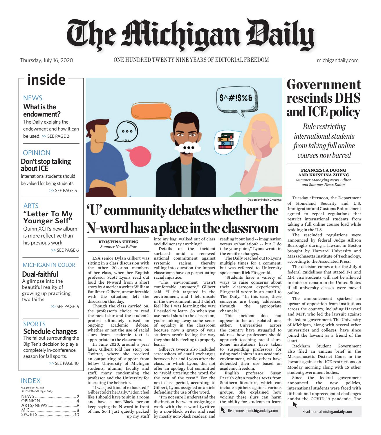 2020-07-16 by The Michigan Daily - Issuu