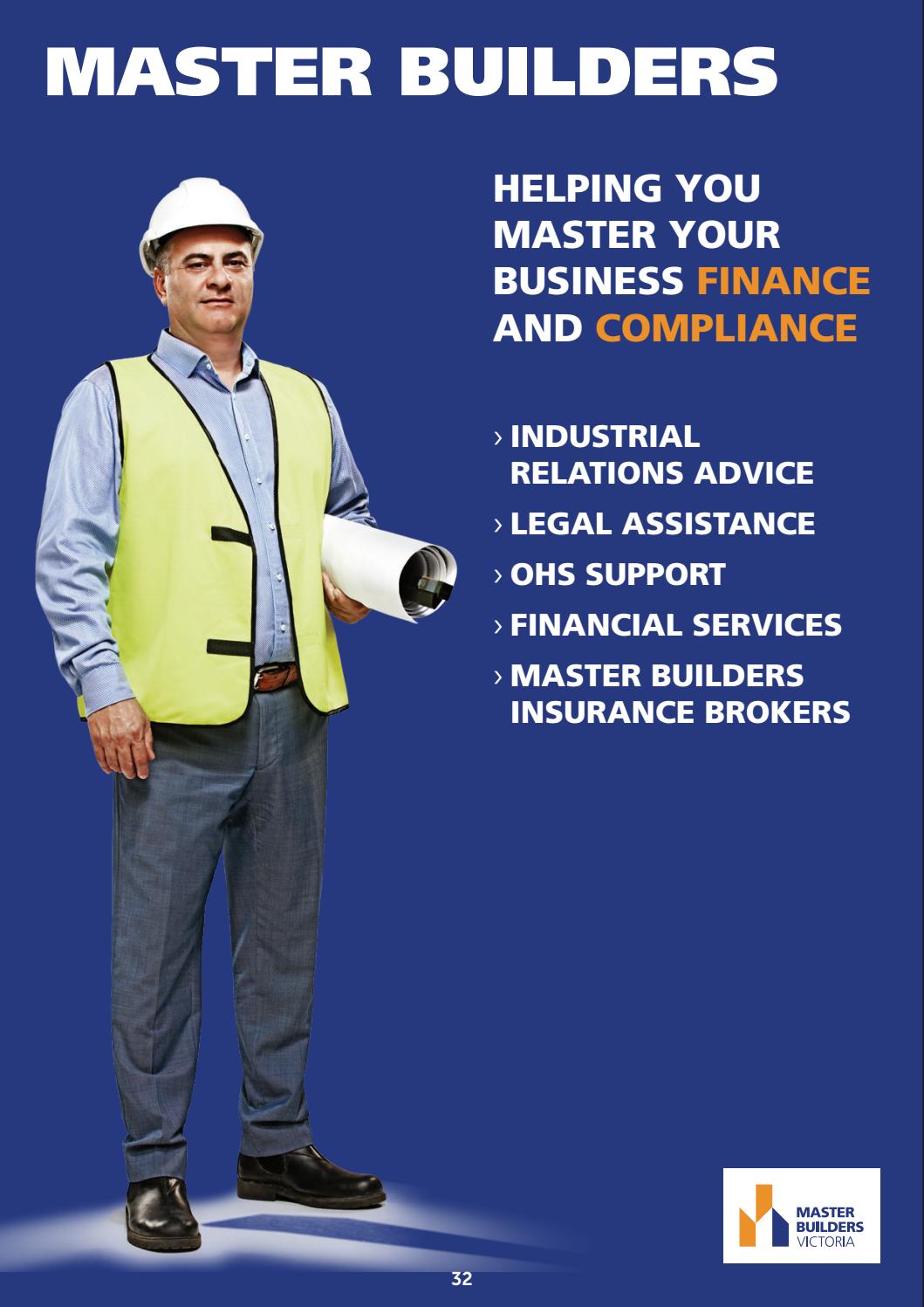 Master Builders Victoria Training and Events Directory | July ...