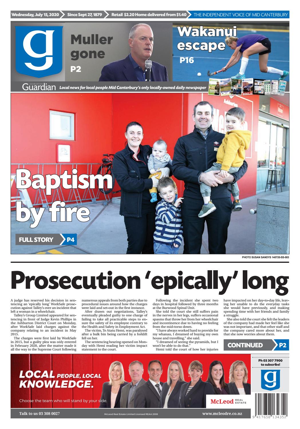 Ashburton Guardian, Wednesday, July 15, 2020 by Ashburton Guardian - Issuu