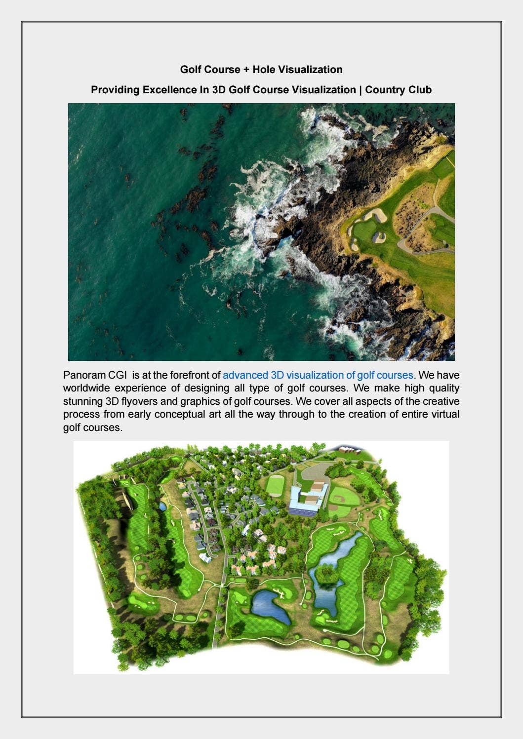 Golf Course + Hole Visualization Providing Excellence In 3D Golf Course ...