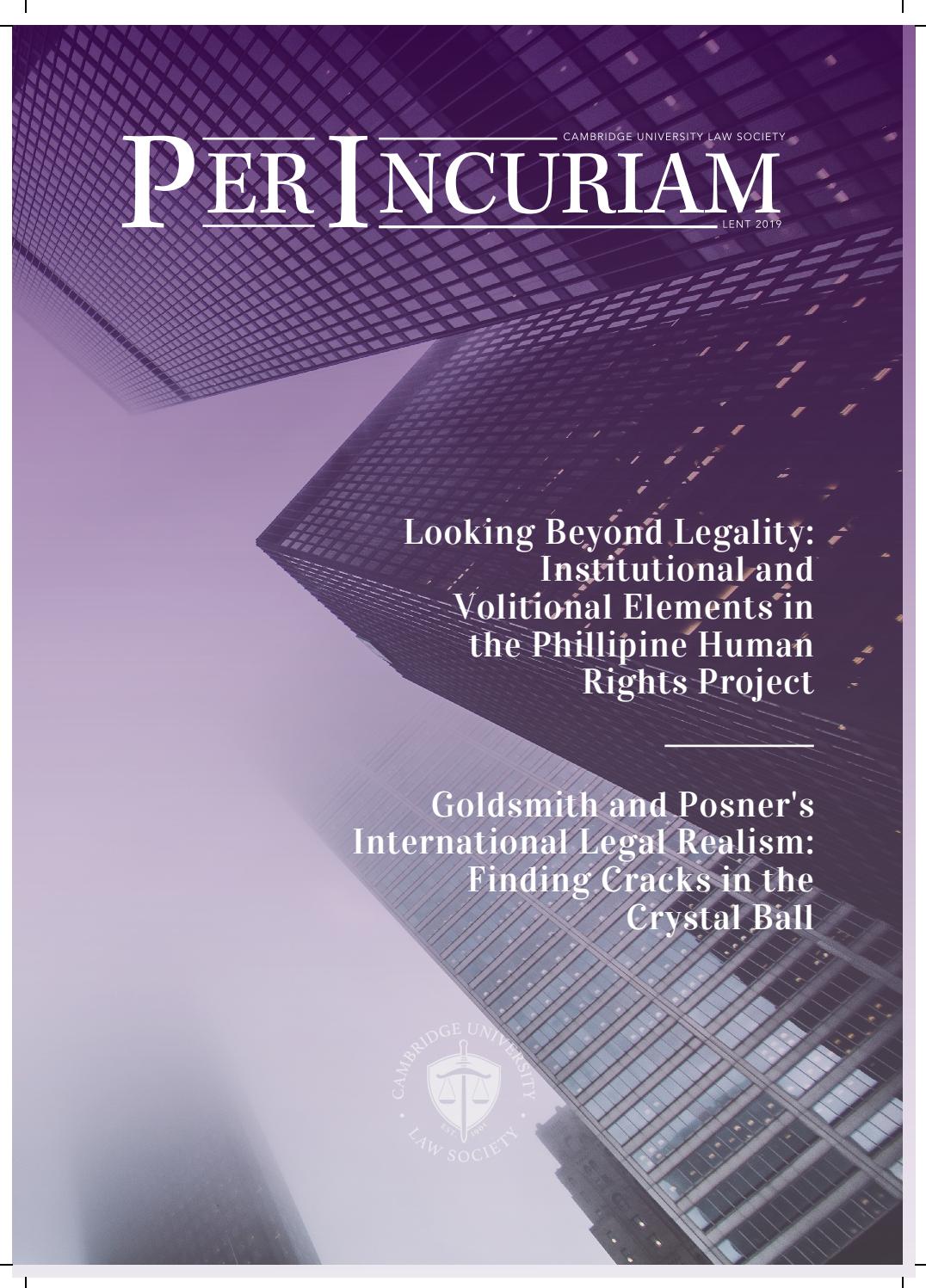 Per Incuriam Lent 2020 by Per Incuriam, Cambridge University Law Society - Issuu