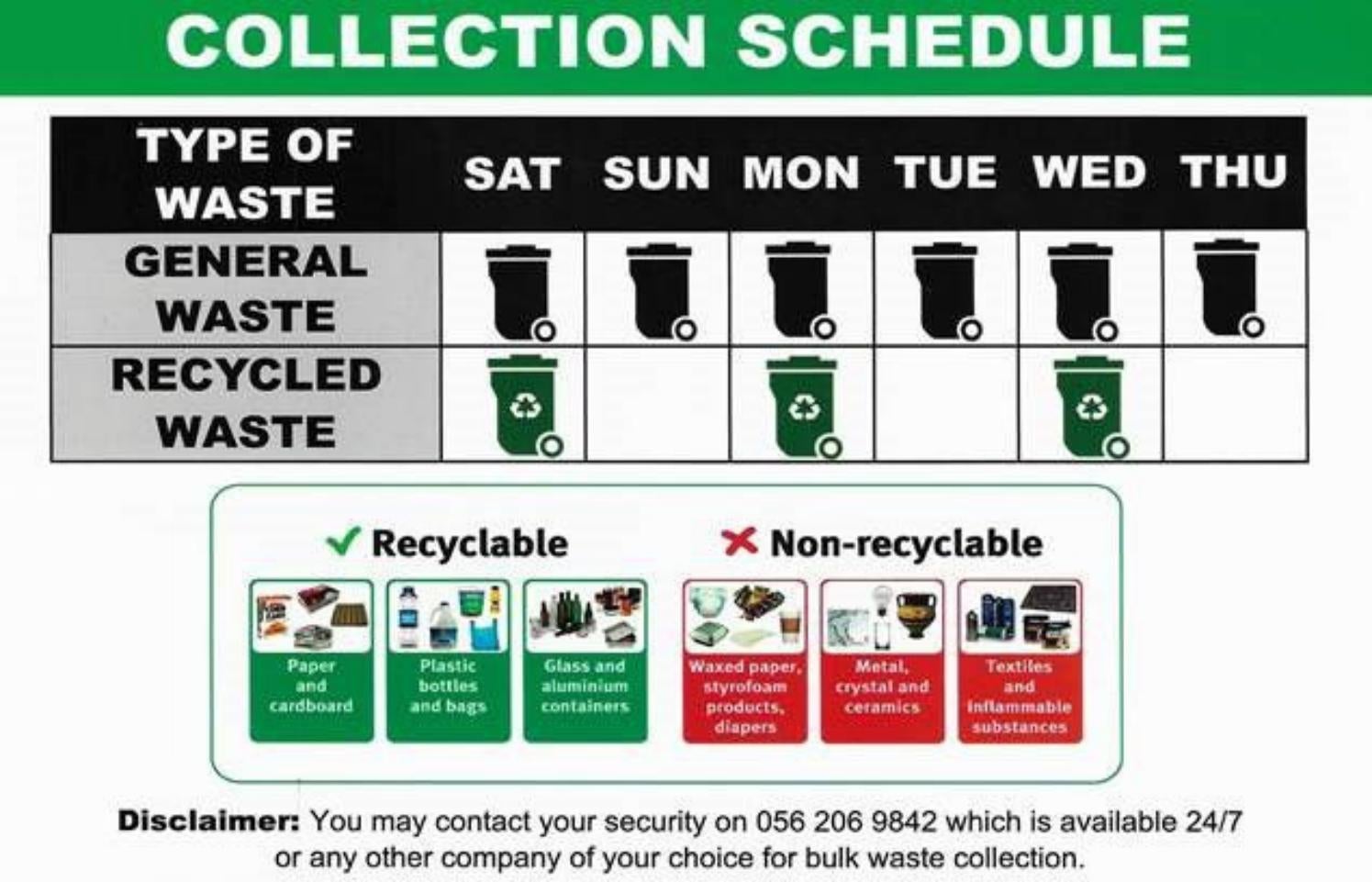 DHE Waste Collection Schedule by Emaar Community Management - Issuu