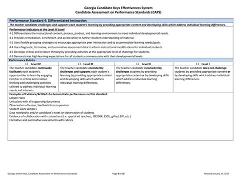 COE Partner Teacher Handbook - CAPS by Georgia College & State ...