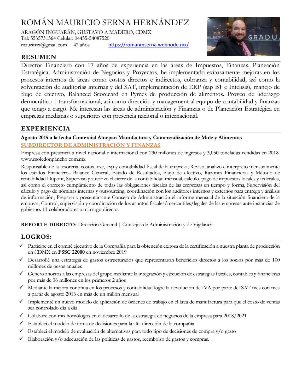 CV Román Serna by asdestra - Issuu