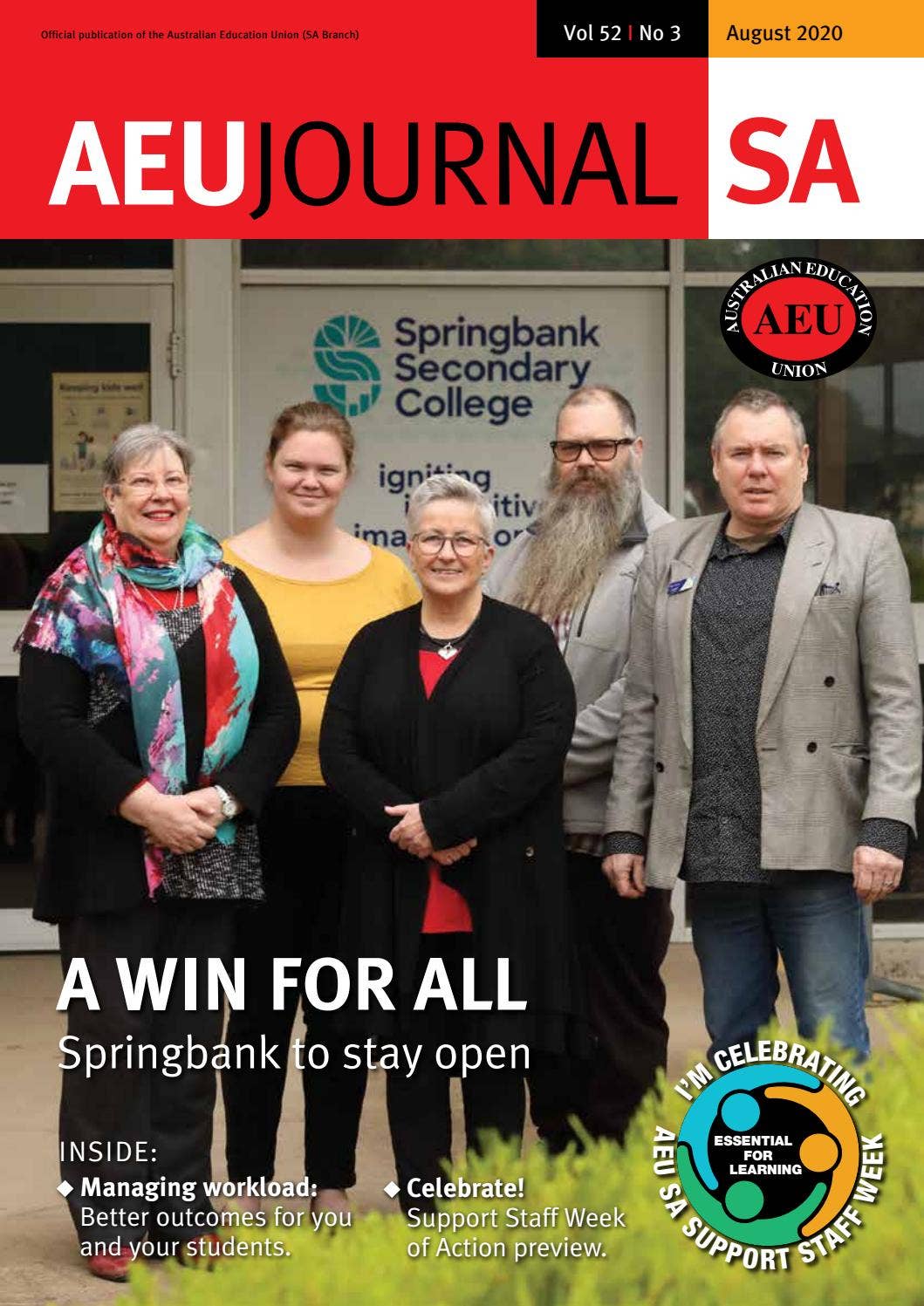 AEU Journal August 2020 by Australian Education Union (SA Branch) - Issuu