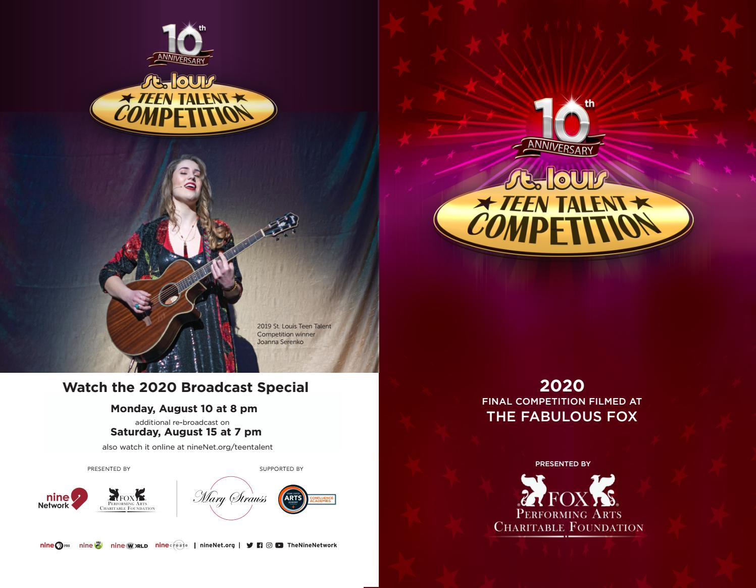 St. Louis Teen Talent Competition 2020 Program Book by Nine PBS - Issuu