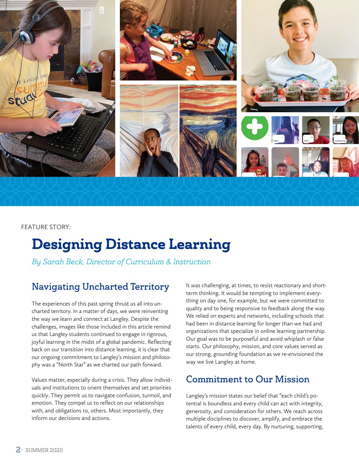Designing Distance Learning at The Langley School by The Langley School ...
