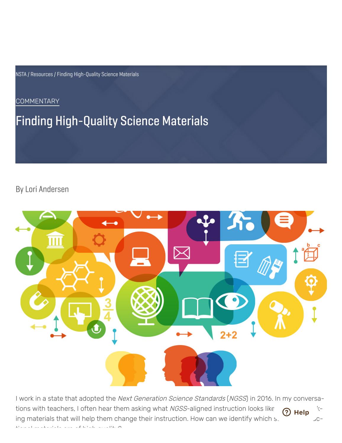 Finding High-Quality Science Materials by openscied - Issuu