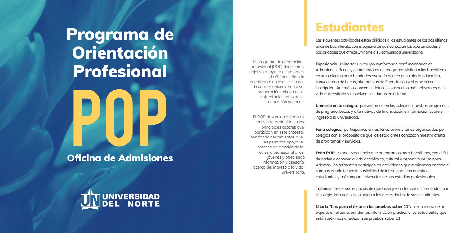 Programa de Orientación profesional by Universidad del Norte Colombia - Issuu