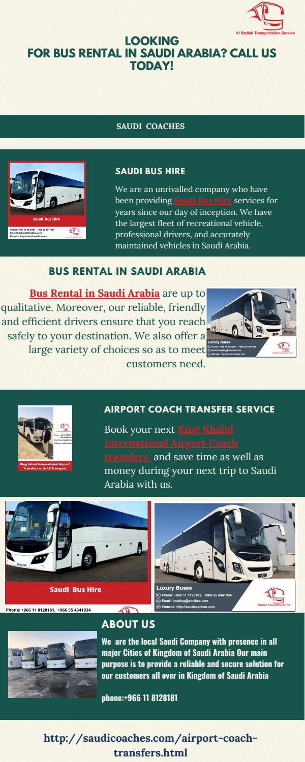 Looking for Bus Rental in Saudi Arabia? Call us today! by Saudi Coaches ...