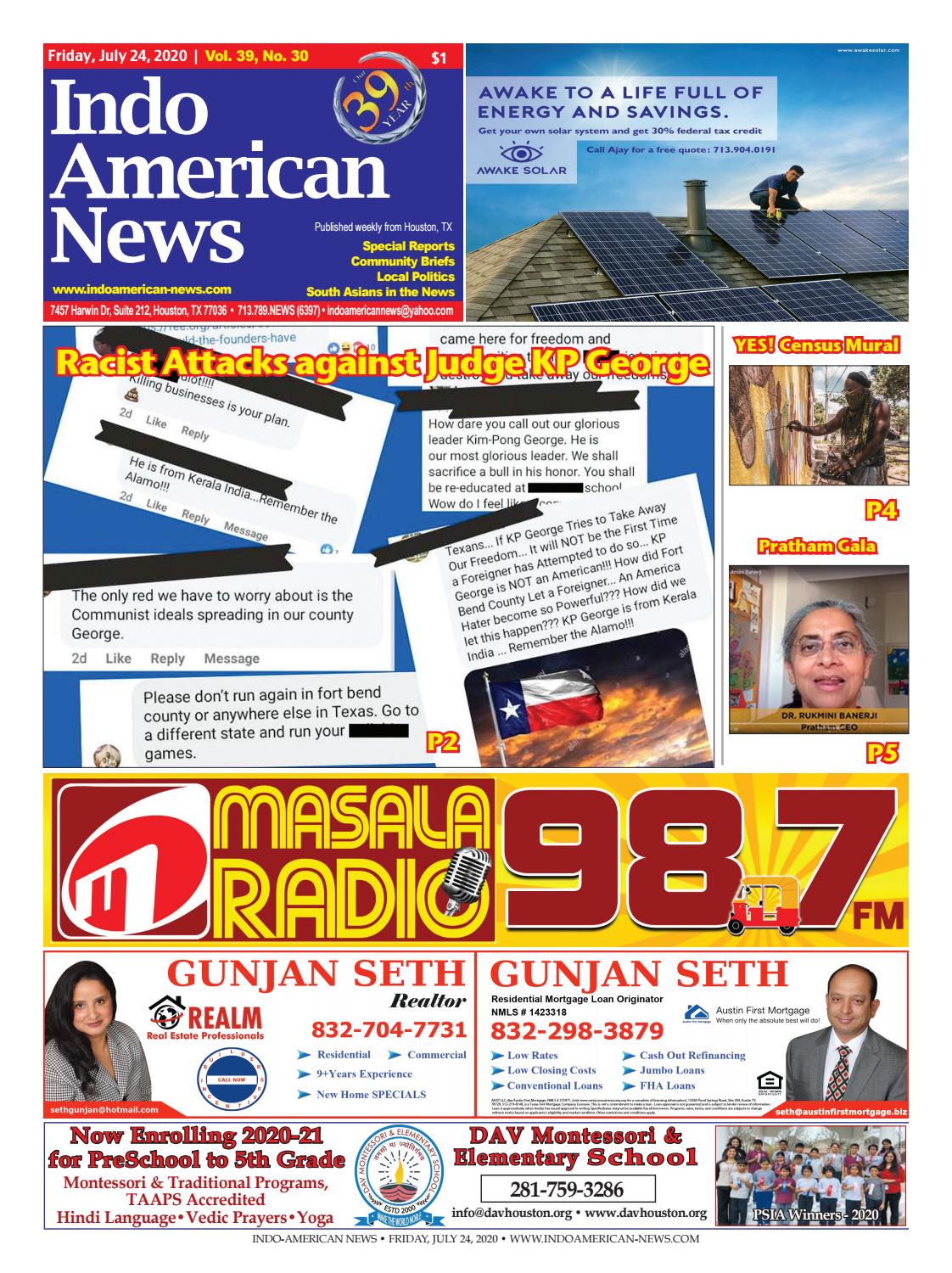 Indo-American News: July 24, 2020 by Indo American News - Issuu