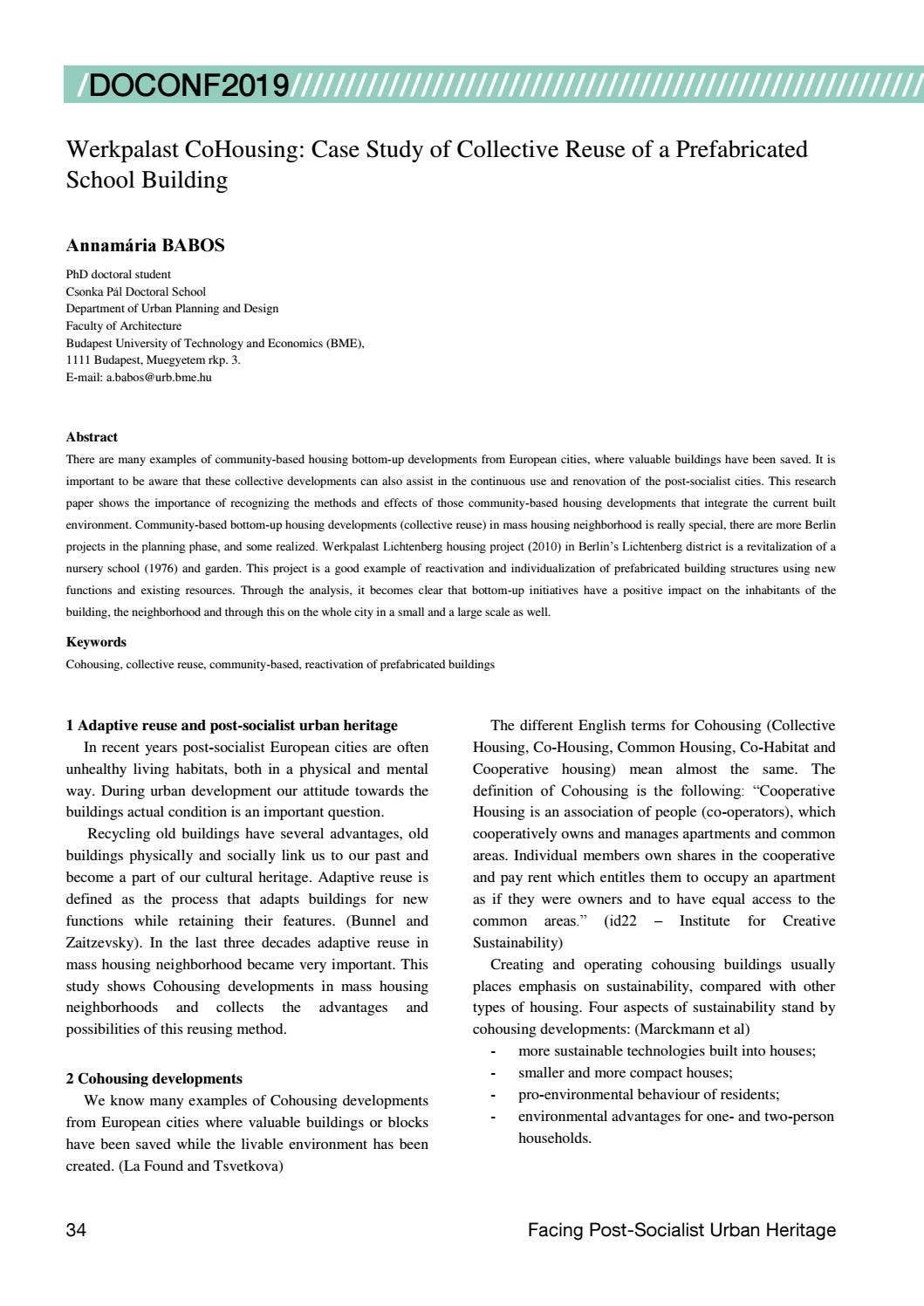 Werkpalast CoHousing: Case Study of Collective Reuse of a Prefabricated ...