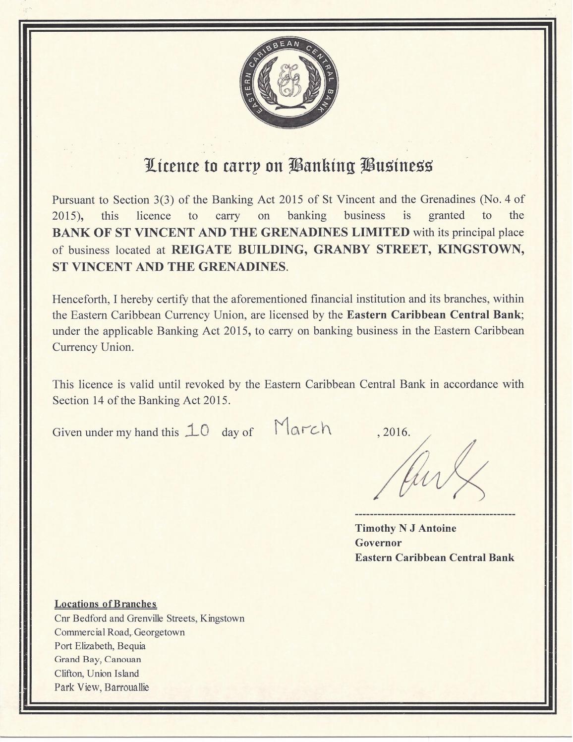 Bank Licence by BOSVG - Issuu