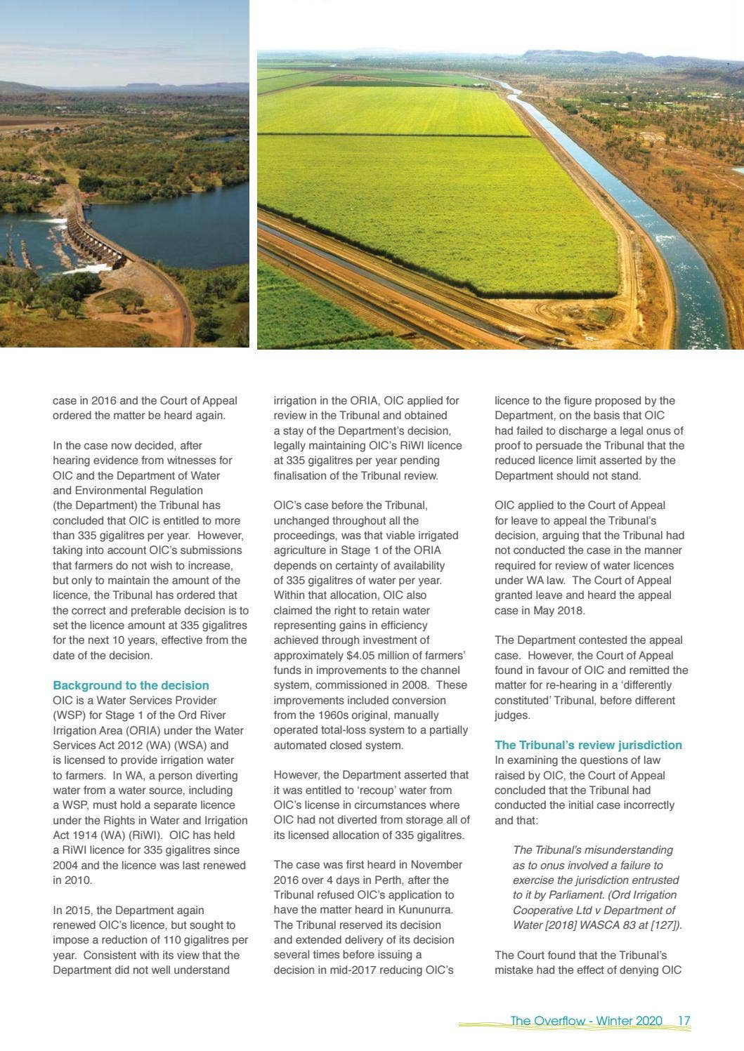 Overflow Magazine Winter 2020 by Irrigation Australia - Issuu