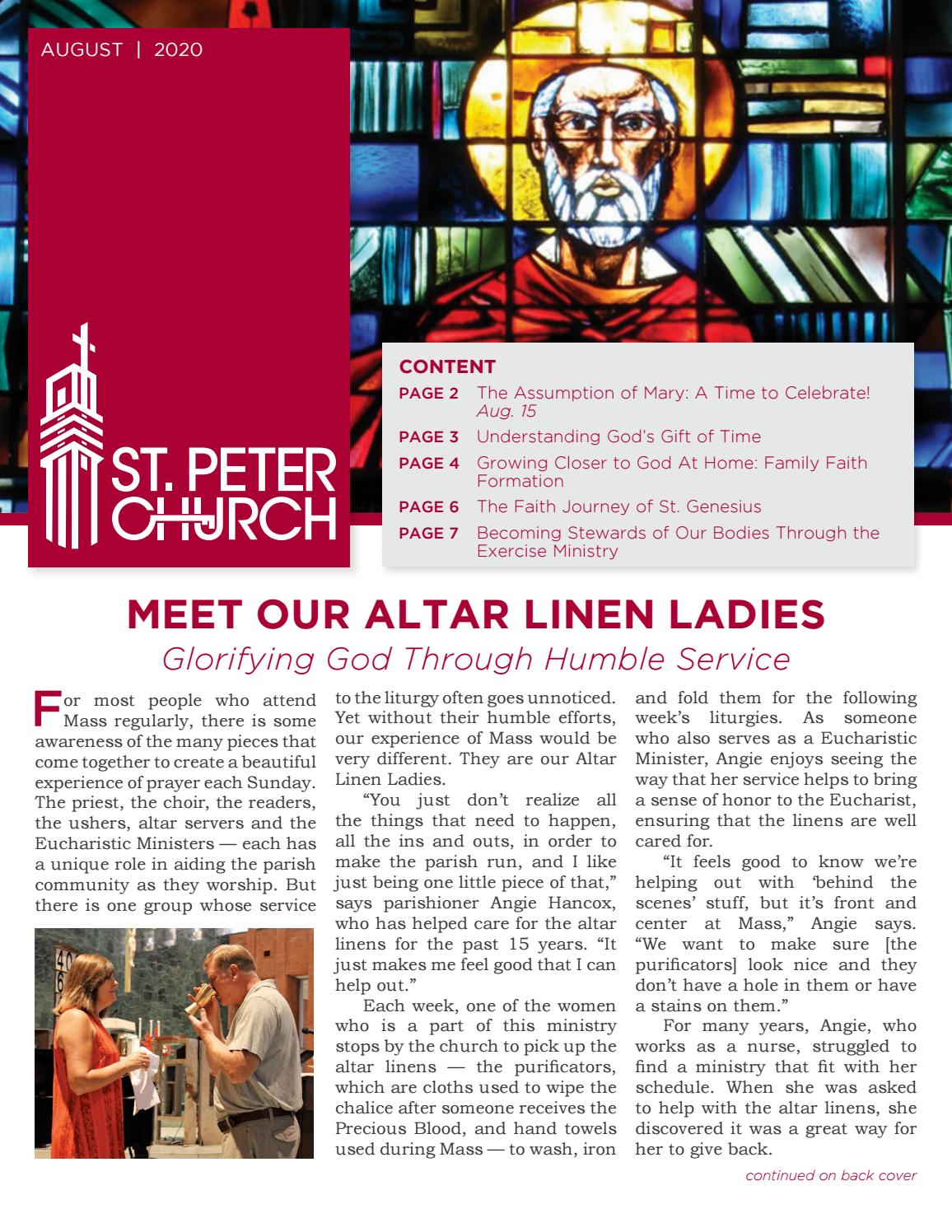 St. Peter Catholic Church Newsletter — August 2020 by Catholic ...