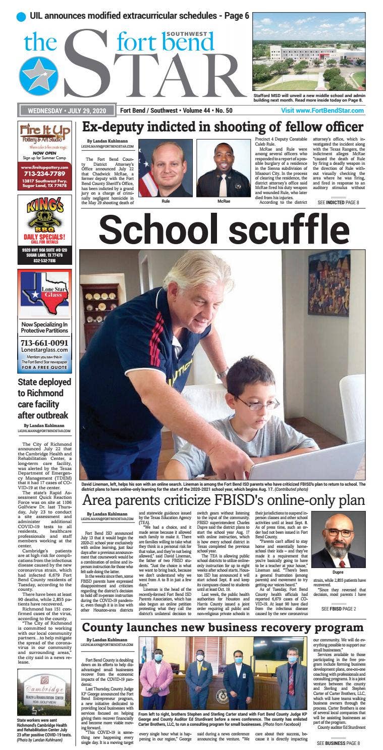 7-29-2020 Edition of the Fort Bend Star by Fort Bend Star | Fort Bend ...