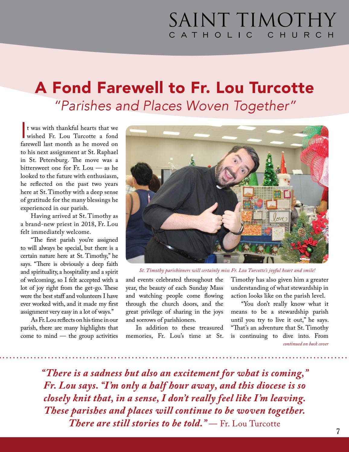 St. Timothy Catholic Church Newsletter — August 2020 by Catholic ...