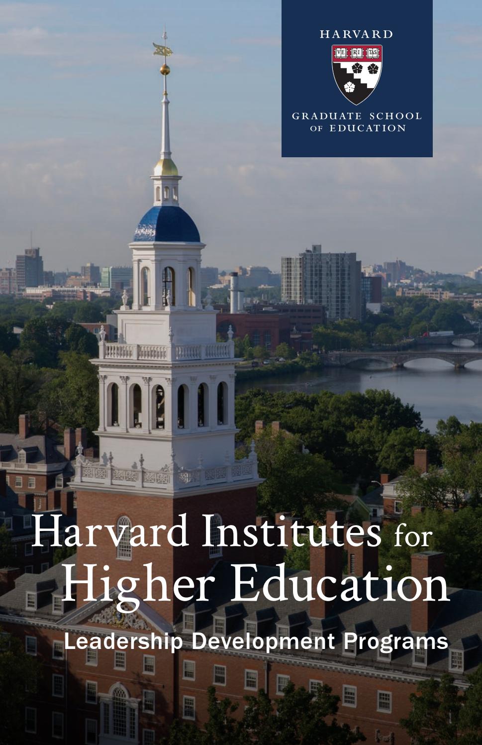 Harvard Institutes for Higher Education 2020 Program Brochure by ...