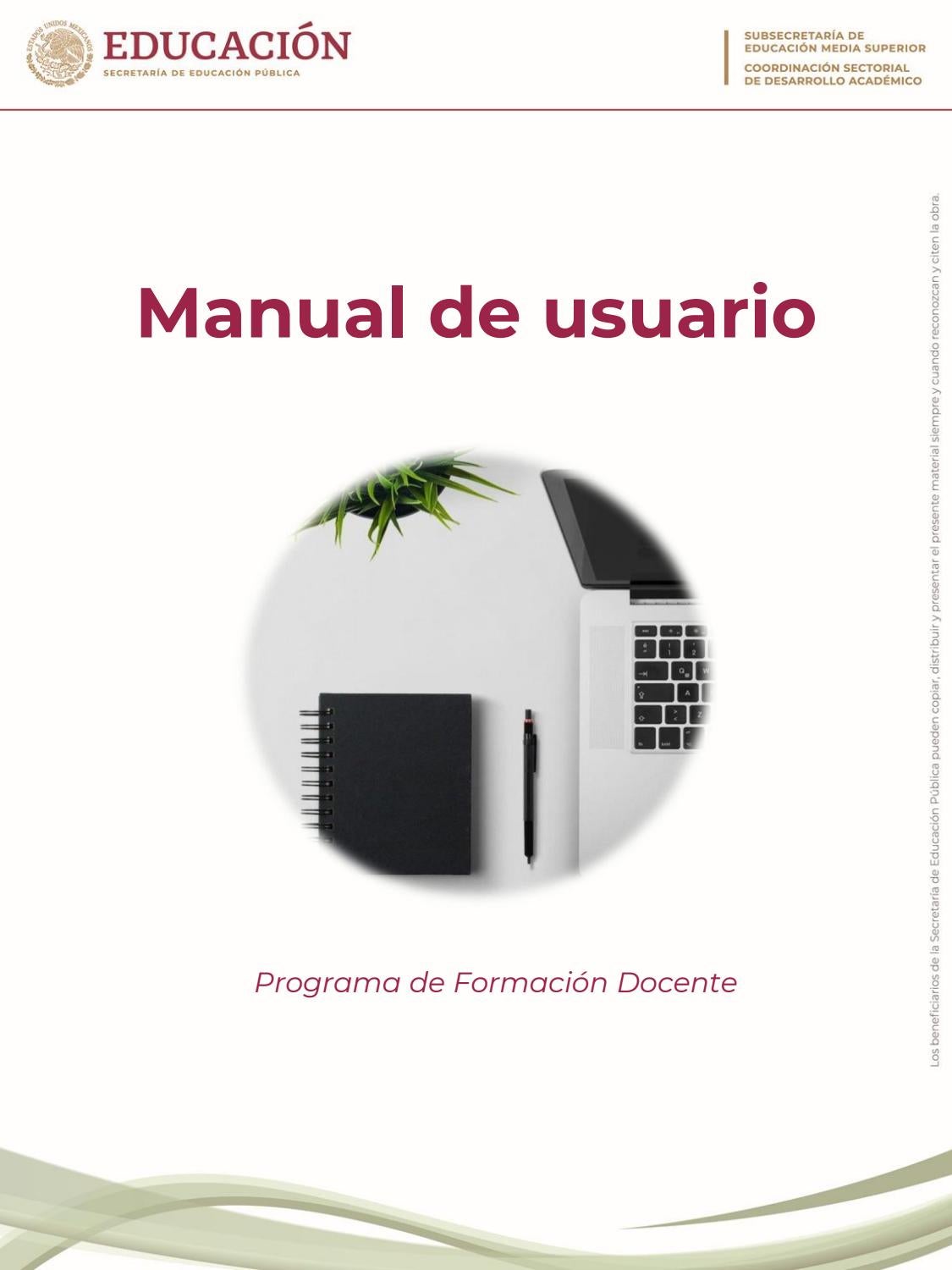 Manual para ocupar la plataforma de Formación Docente en Educación ...