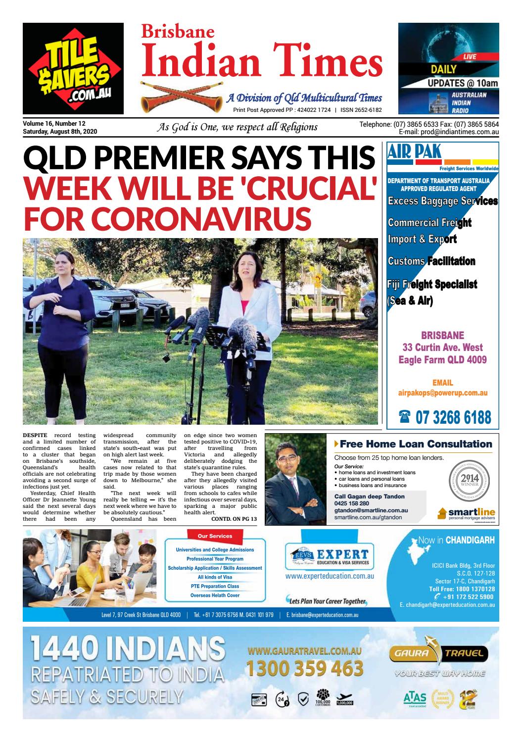 Brisbane Indian Times - August 2020 Online Issue by Umesh Chandra - Issuu