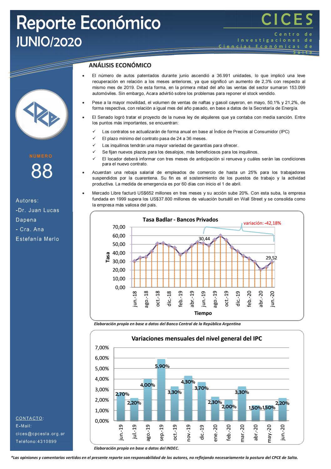 Reporte_Economico_Junio_2020 by Auxiliar Sistemas Web - Issuu