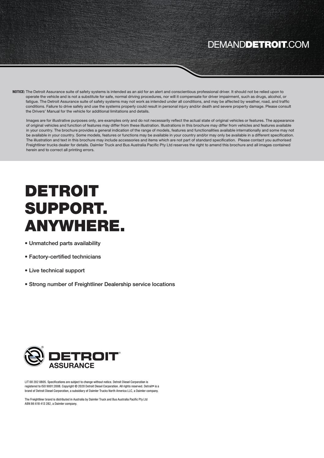 Detroit Assurance 5.0 Brochure by daimlertrucks_aftersales - Issuu