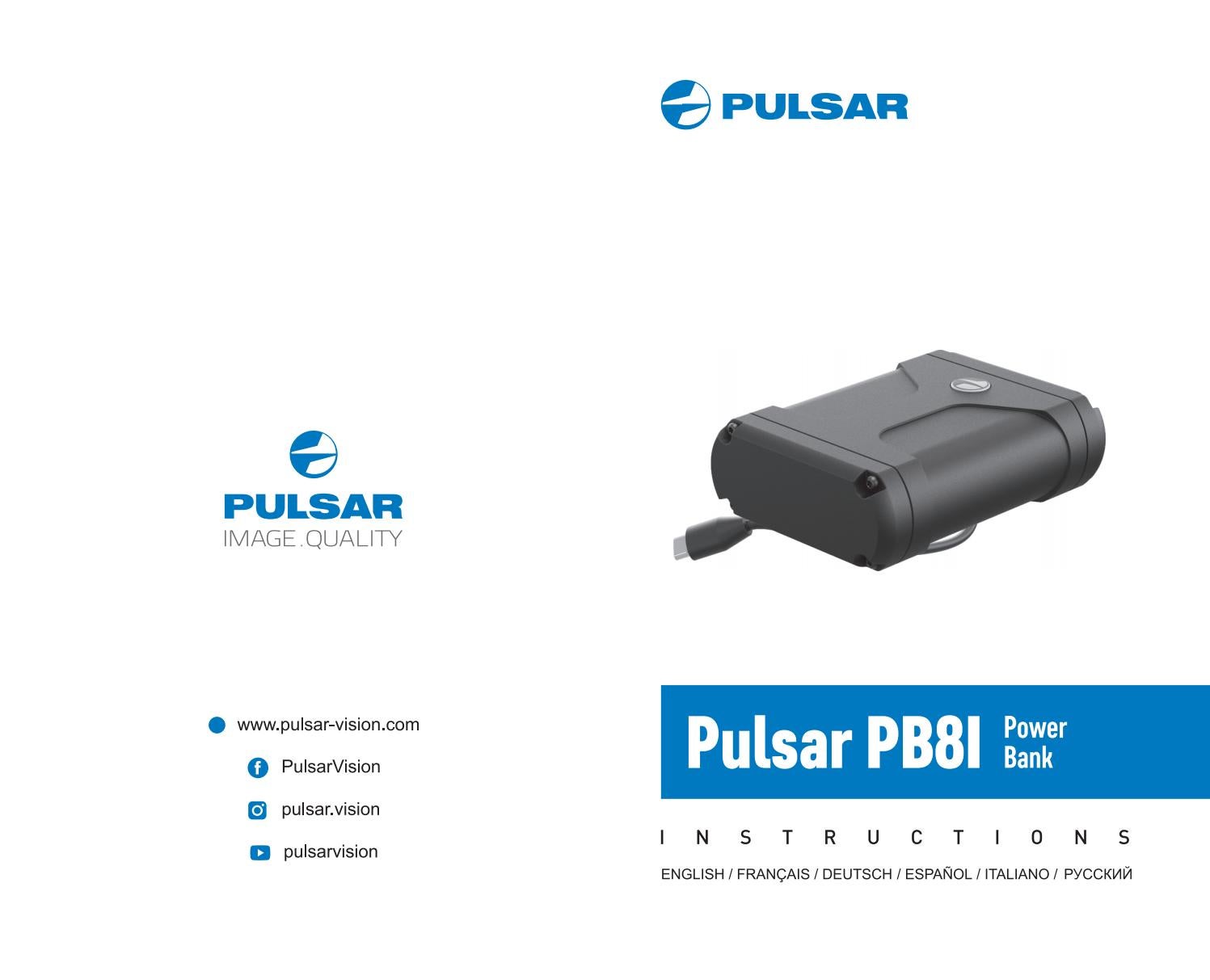 Pulsar PBI Power Bank Instructions by Yukon Advanced Optics Worldwide ...
