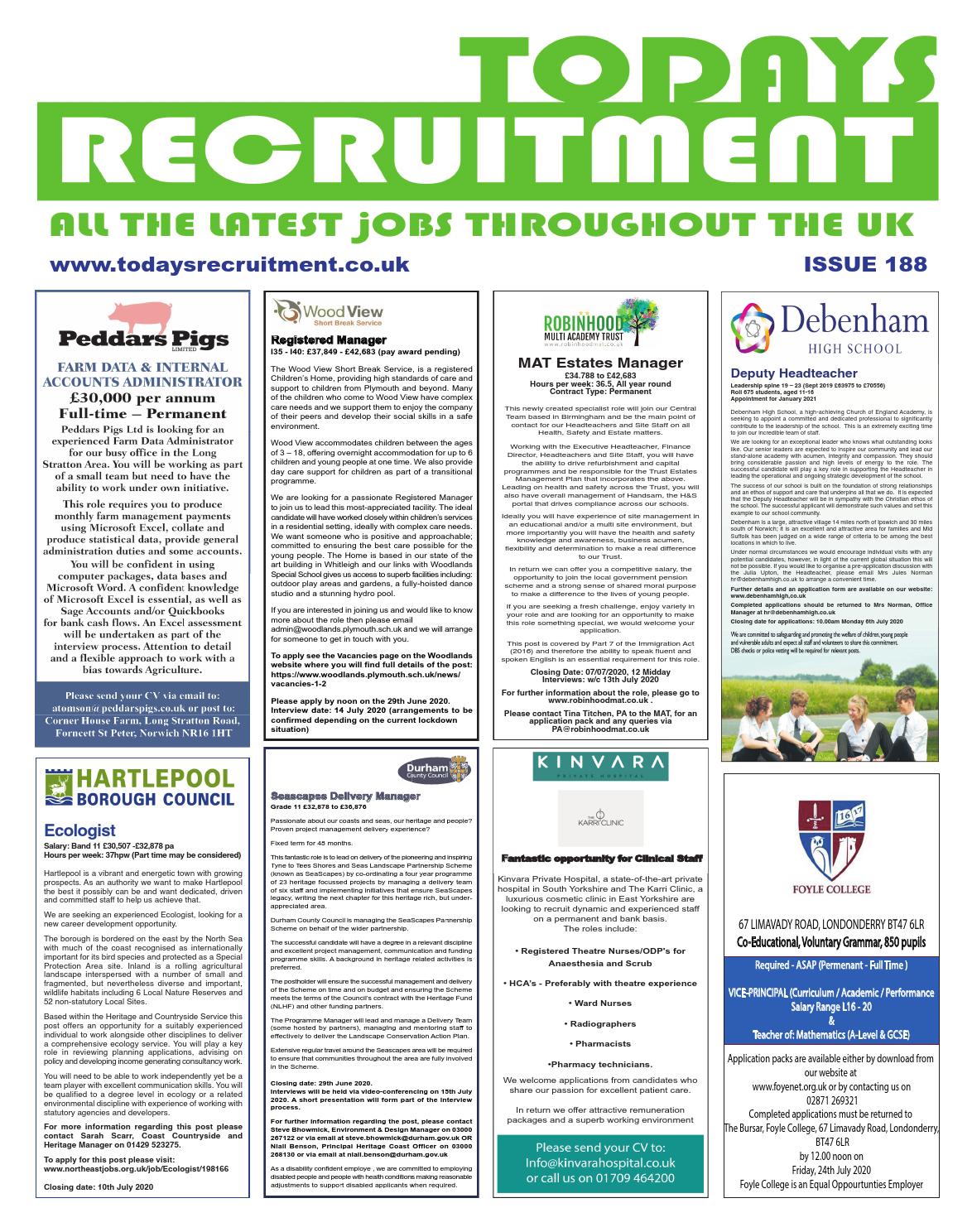 TODAYS RECRUITMENT ISSUE 188 by Todays Recruitment - Jobs and Careers ...