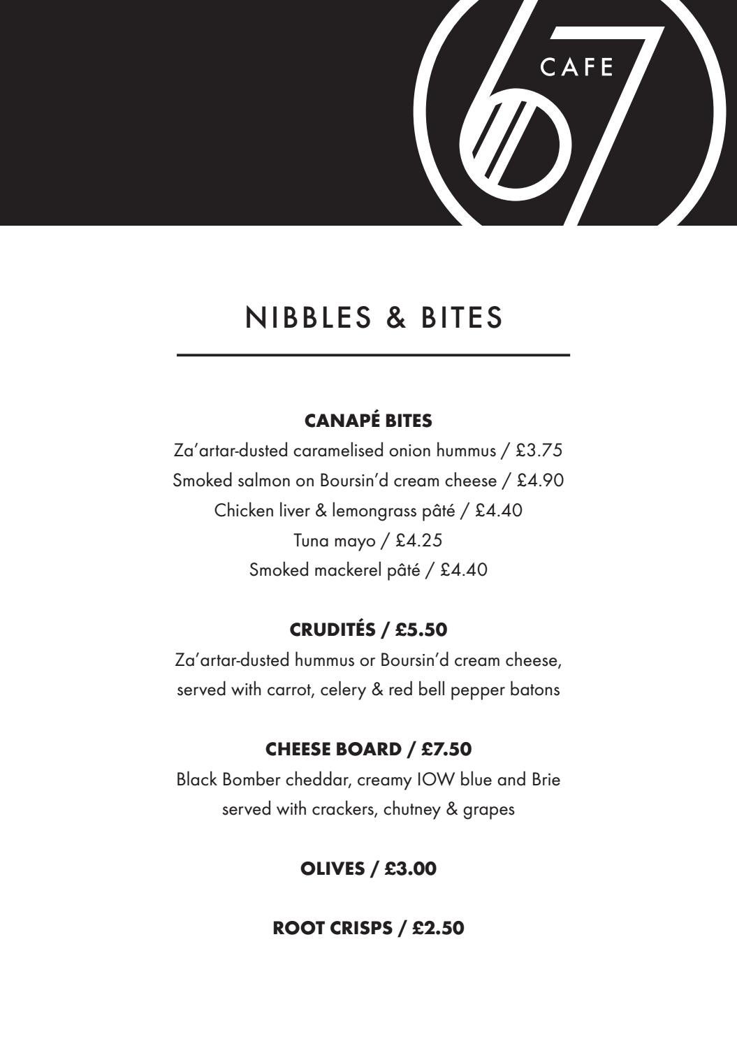 Gatsby & Miller - Cafe 67 Nibbles Menu by Philip Evans - Issuu