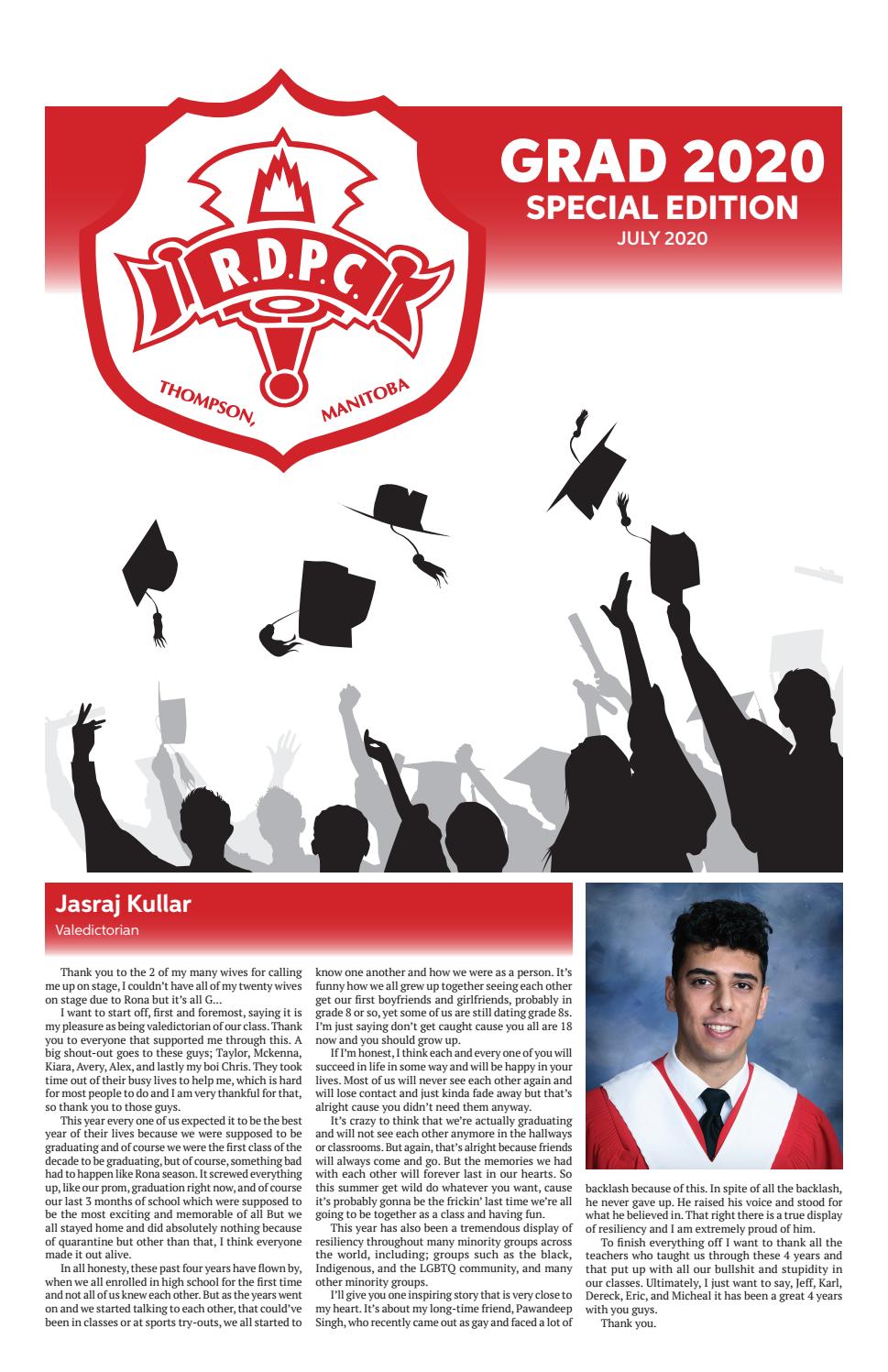 RDPC Grad 2020 Special Edition by Thompson Citizen - Issuu
