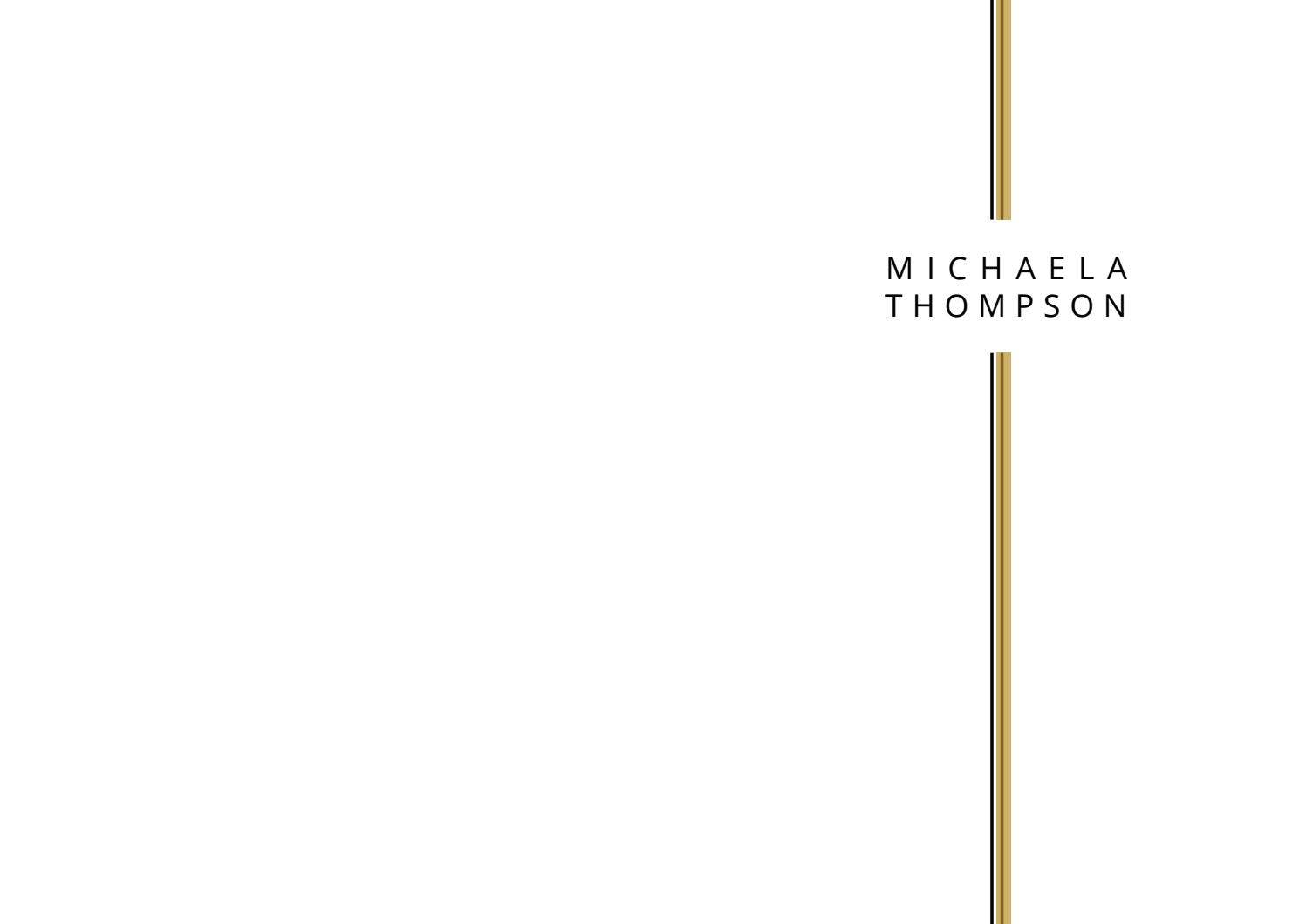 Michaela Thompson's Portfolio by Michaela Thompson - Issuu
