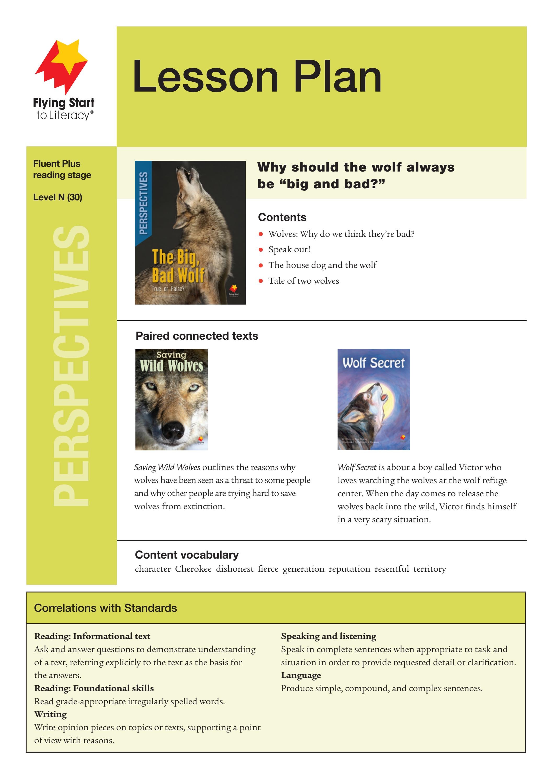 Perspectives The Big, Bad Wolf: True or False? Lesson Plan by Okapi - Issuu