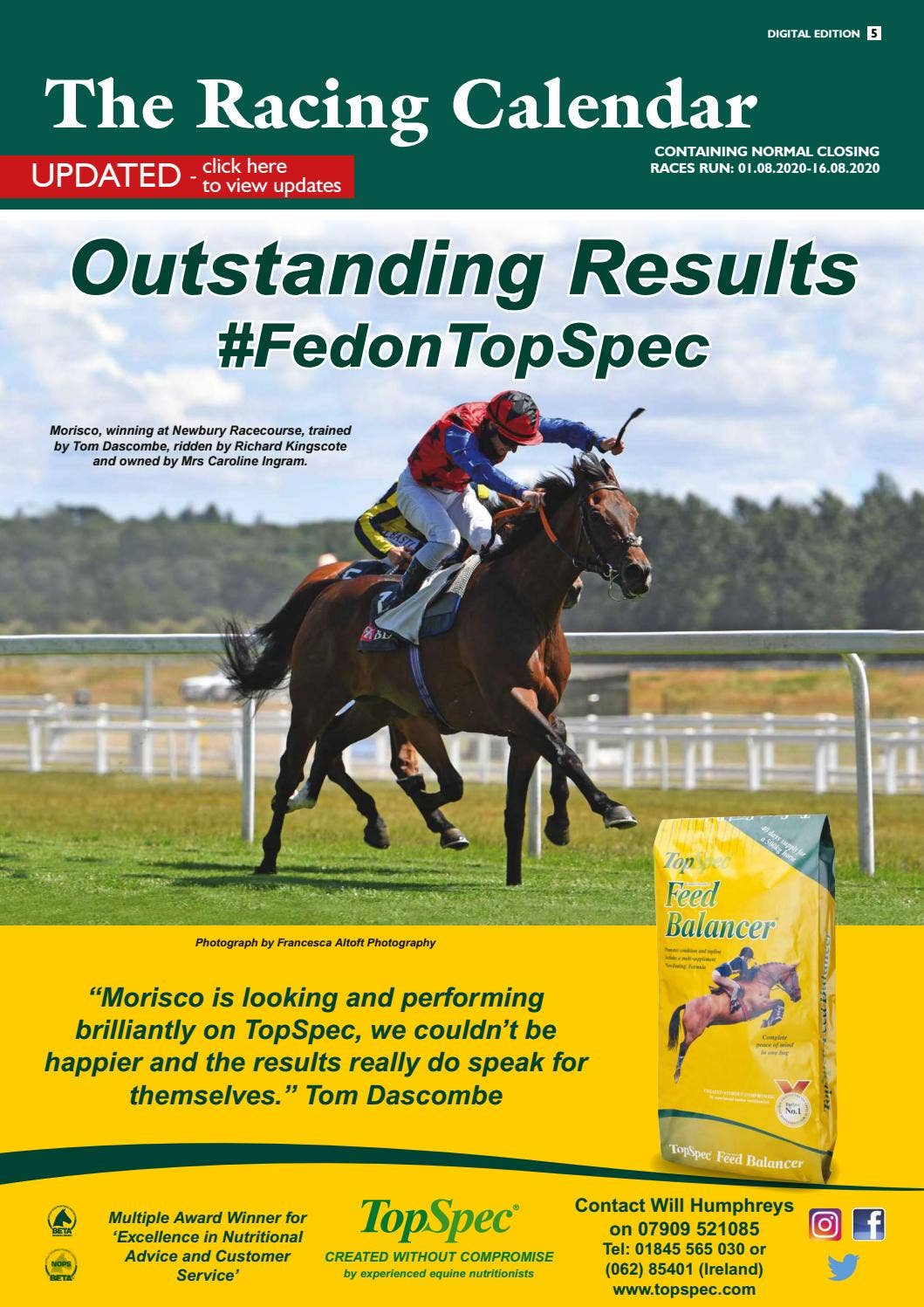 Racing Calendar 1st-16th August 2020 by Weatherbys - Issuu