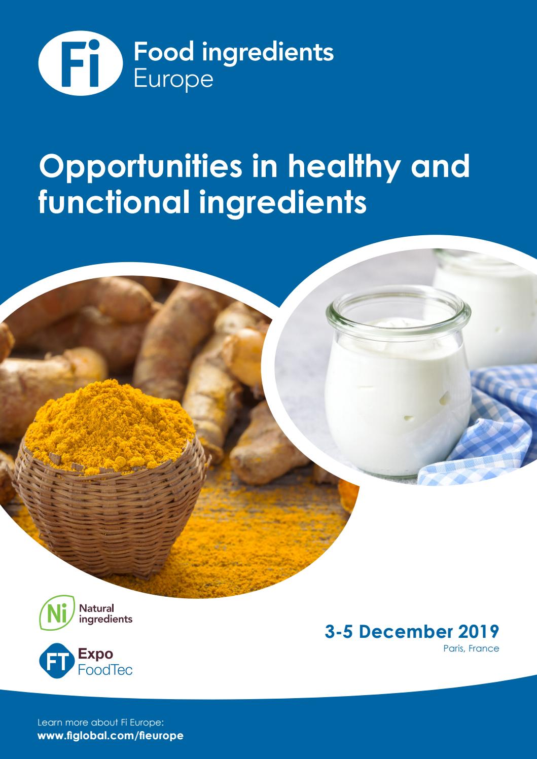 Opportunities in healthy and functional ingredients by figlobalinsights ...