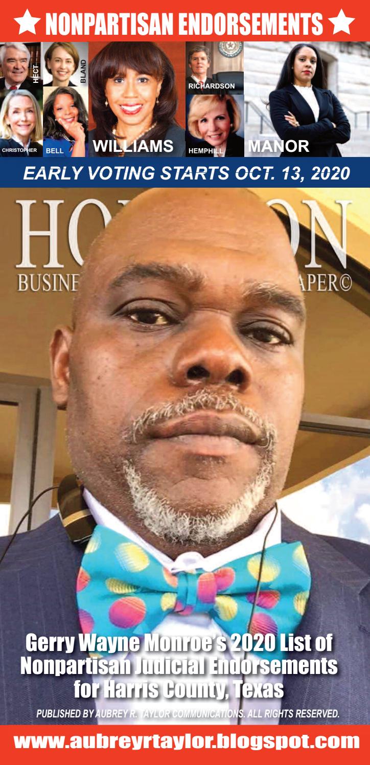 Gerry Wayne Monroe - 2020 Judicial Endorsements for Harris County ...