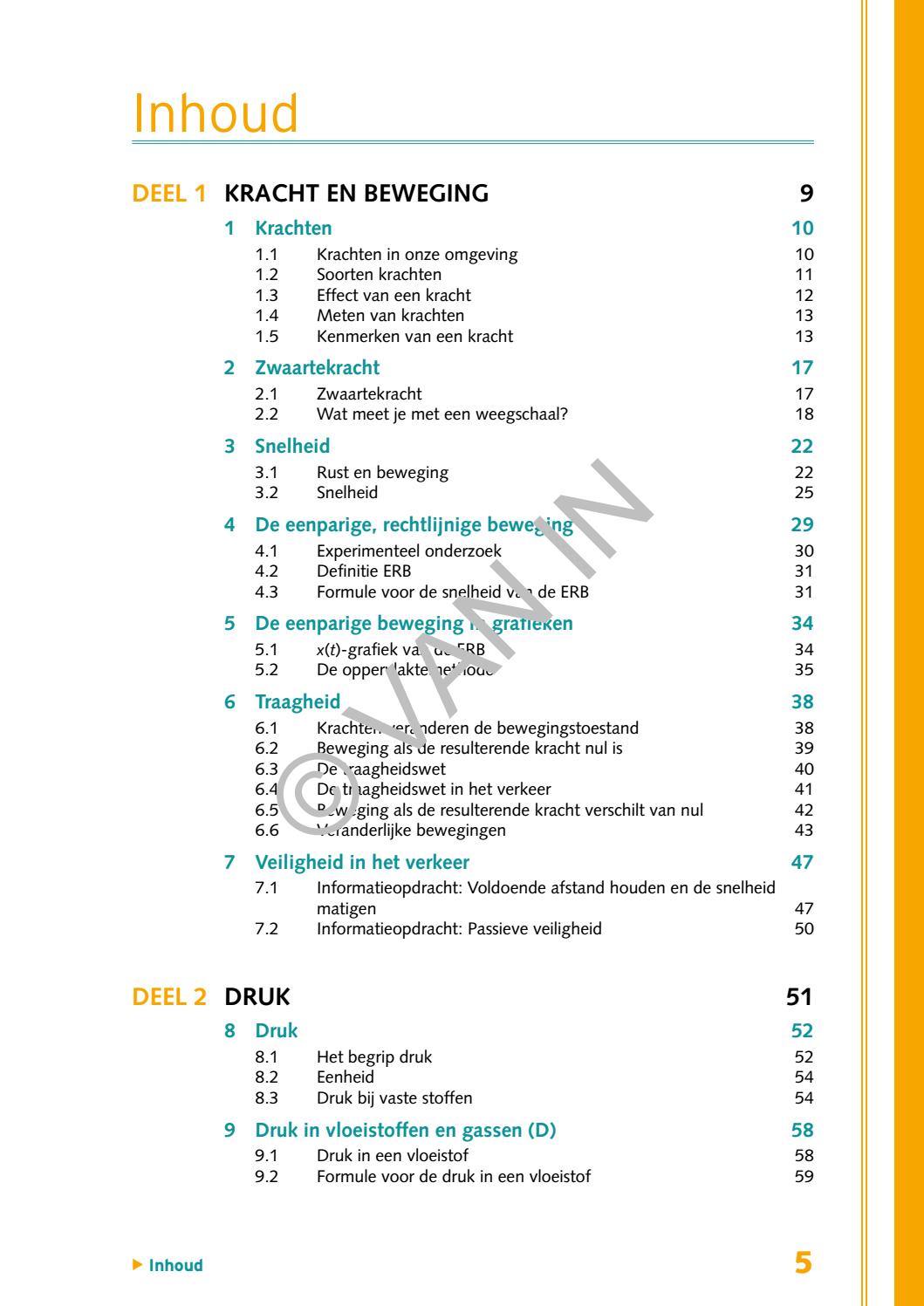Natuurwetenschappen-T 3 - Inhoudsopgave by VAN IN - Issuu