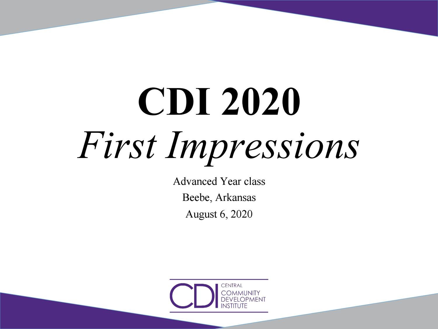 CDI 2020 Advanced Year: Beebe PowerPoint Presentation by Center for ...