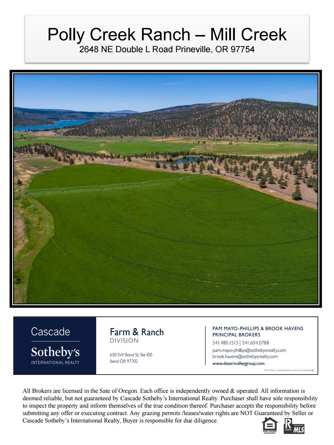 Polly Creek Ranch ~ Prineville Oregon by Desert Valley Group Cascade ...