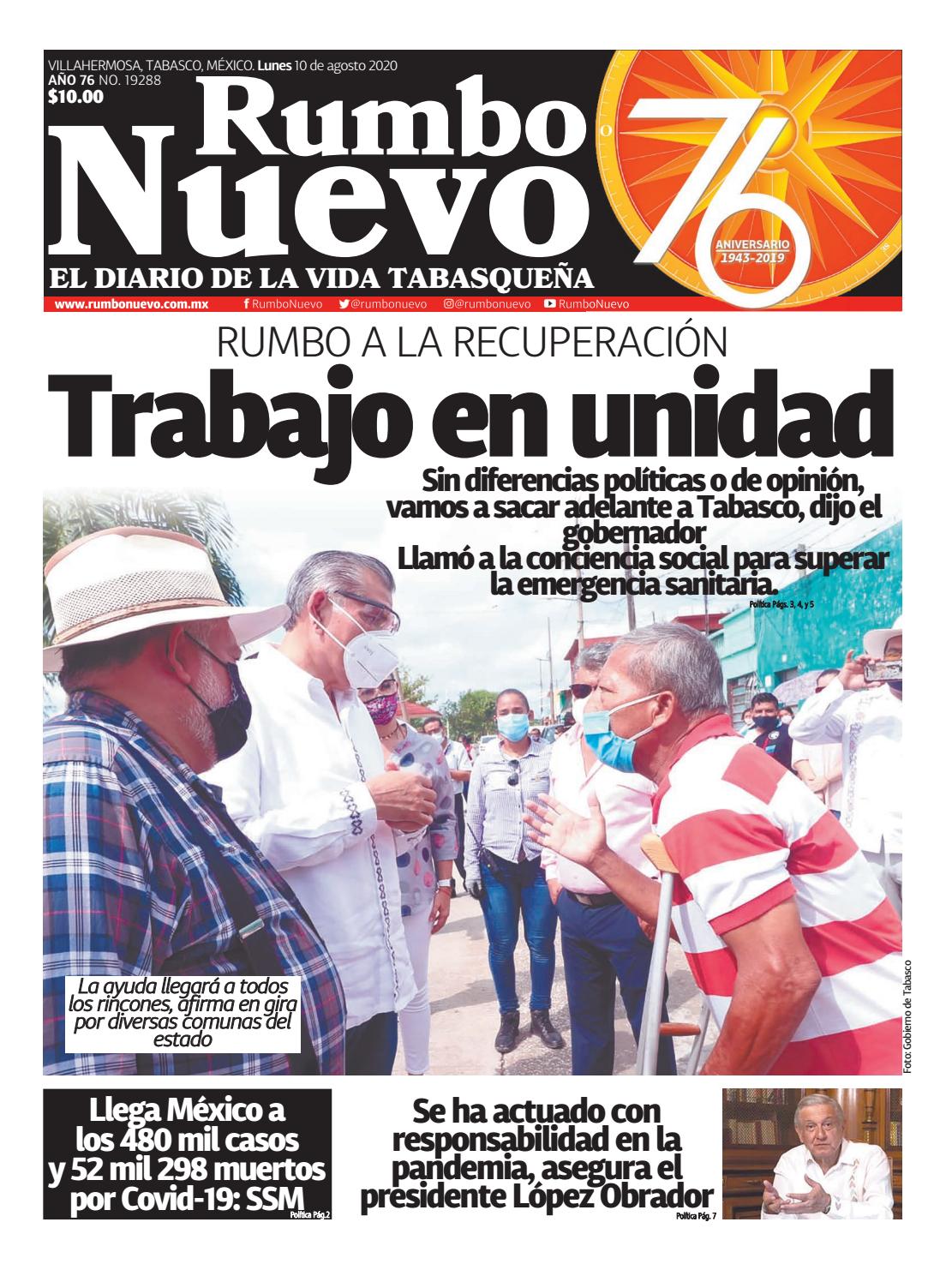 Rumbo Nuevo. Lunes 10 de agosto de 2020 by Grupo Rumbo Nuevo - Issuu