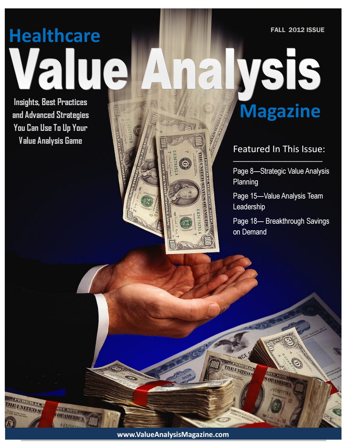 Healthcare Value Analysis & Utilization Management Magazine - Fall 2012 ...