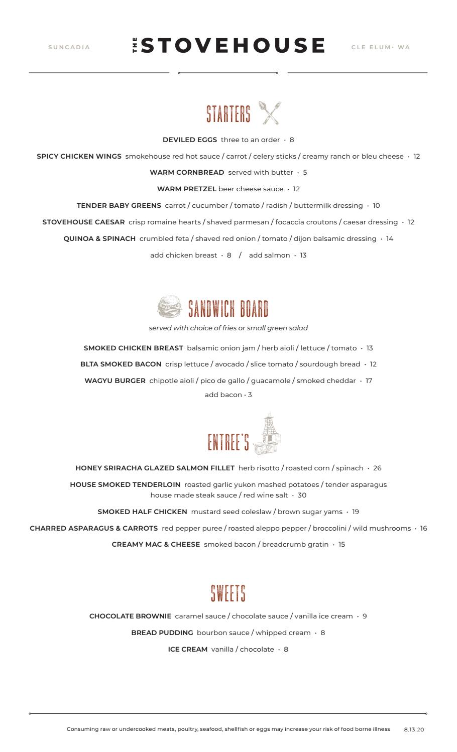 The Stovehouse Food & Drinks by Suncadia Resort - Issuu