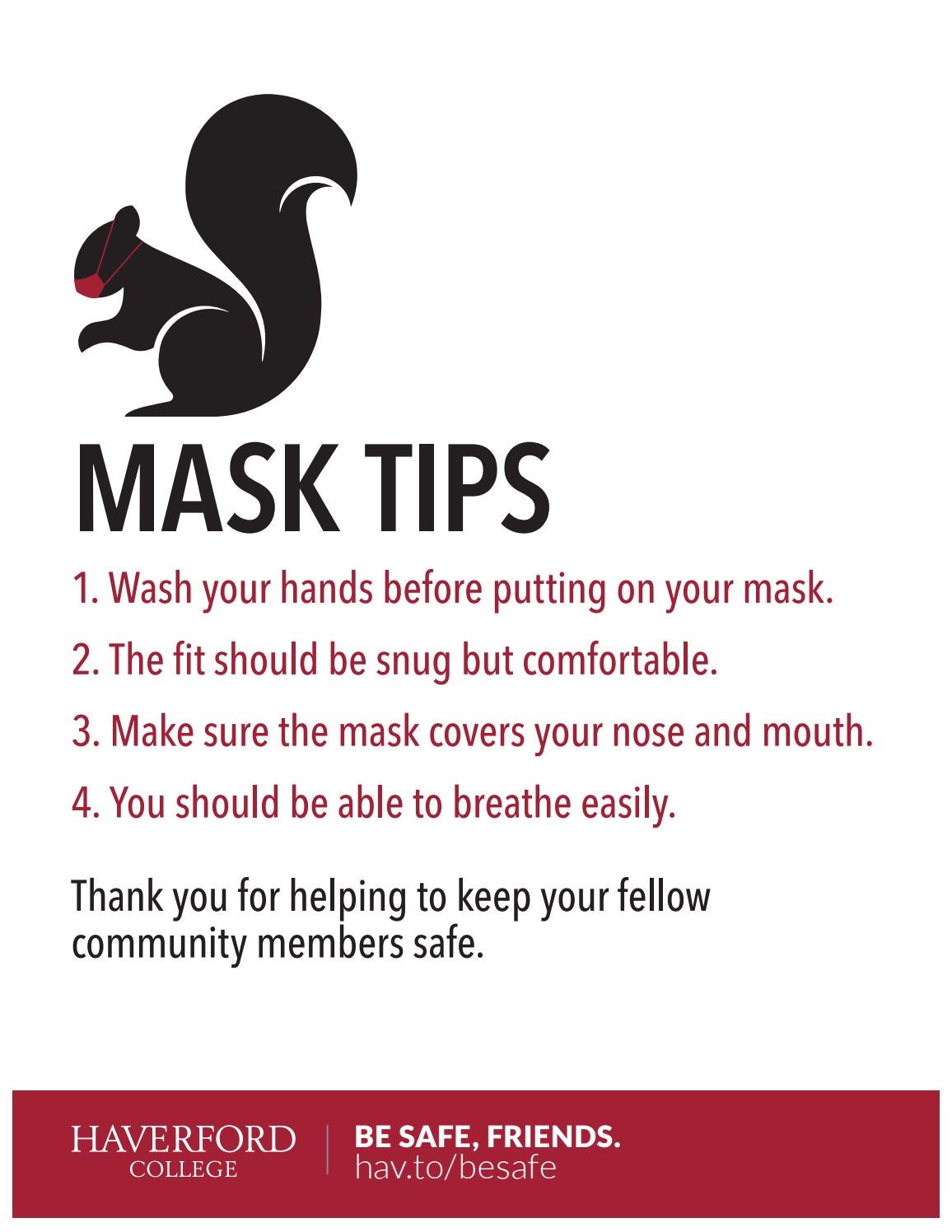 Covid-19 Poster: Mask Tips by haverfordedu - Issuu