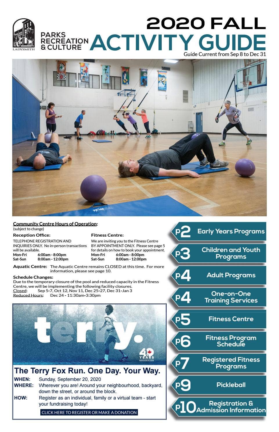 Ladysmith Parks, Recreation and Culture 2020 Fall Activity Guide by ...