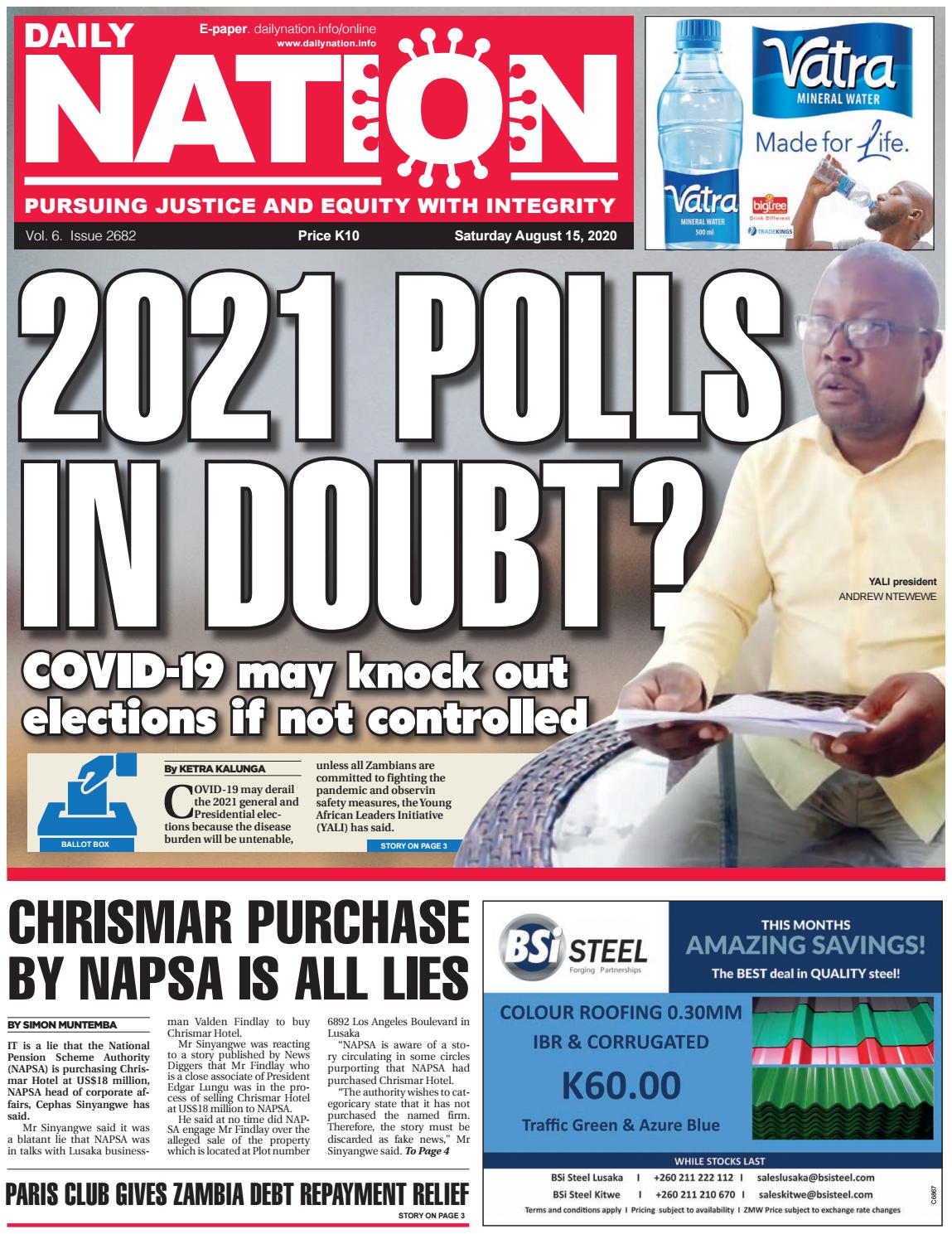 DAILY NATION Saturday August 15, 2020 by dailynation - Issuu