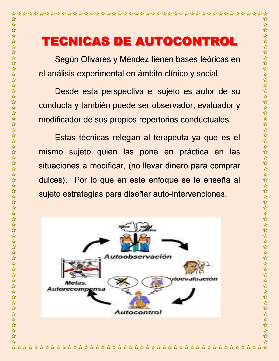 TÉCNICAS DE AUTOCONTROL by sivizabethy - Issuu