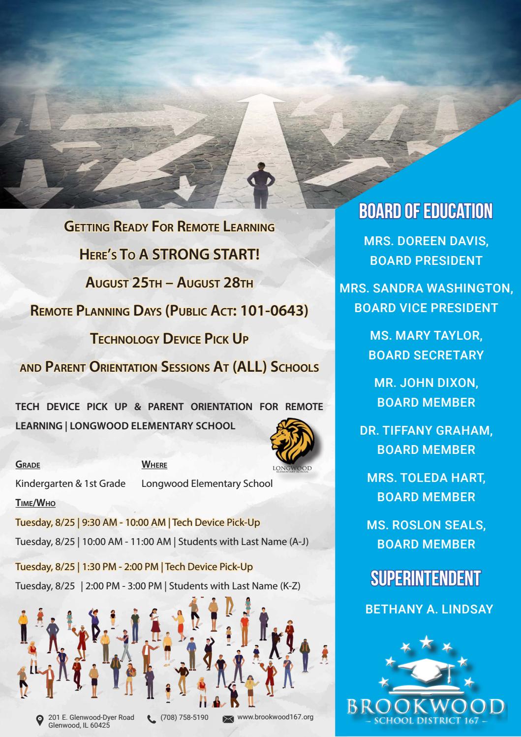 Brookwood 167 | Technology Device Pick Up & Parent Orientation Sessions ...