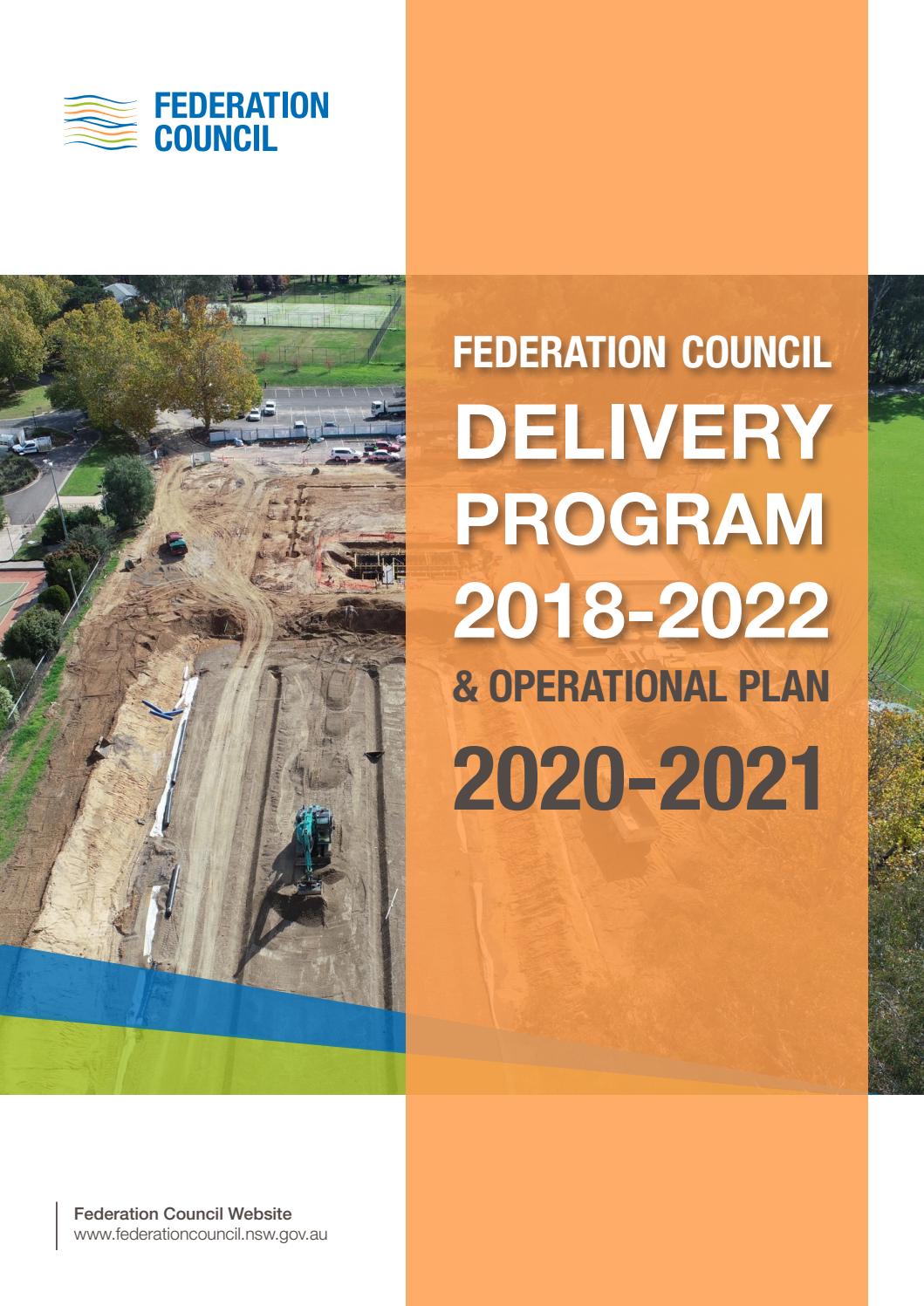 Delivery Program & Operational Plan by FederationCouncil - Issuu