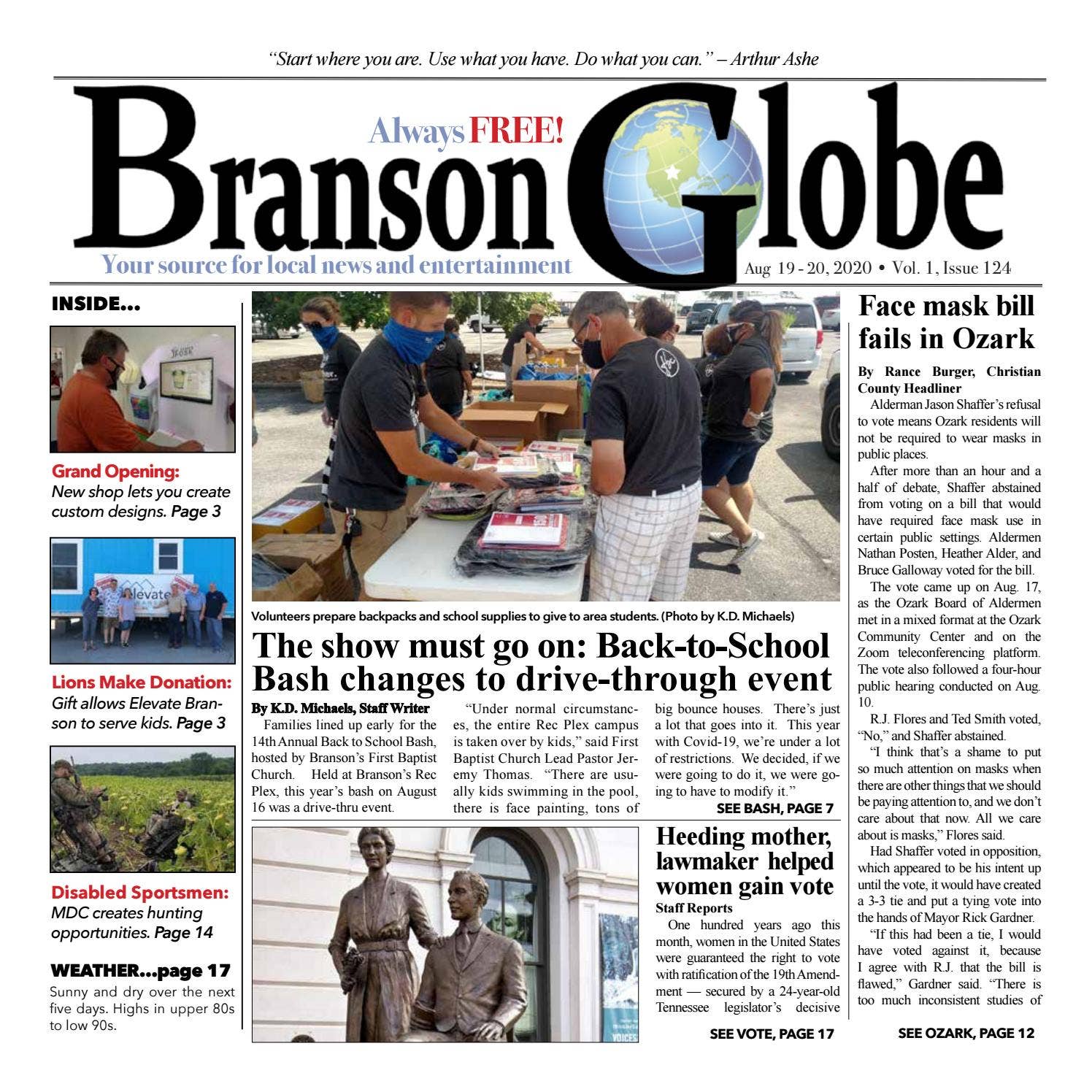 Branson Globe, August 19 - 20, 2020 by bransonglobe - Issuu